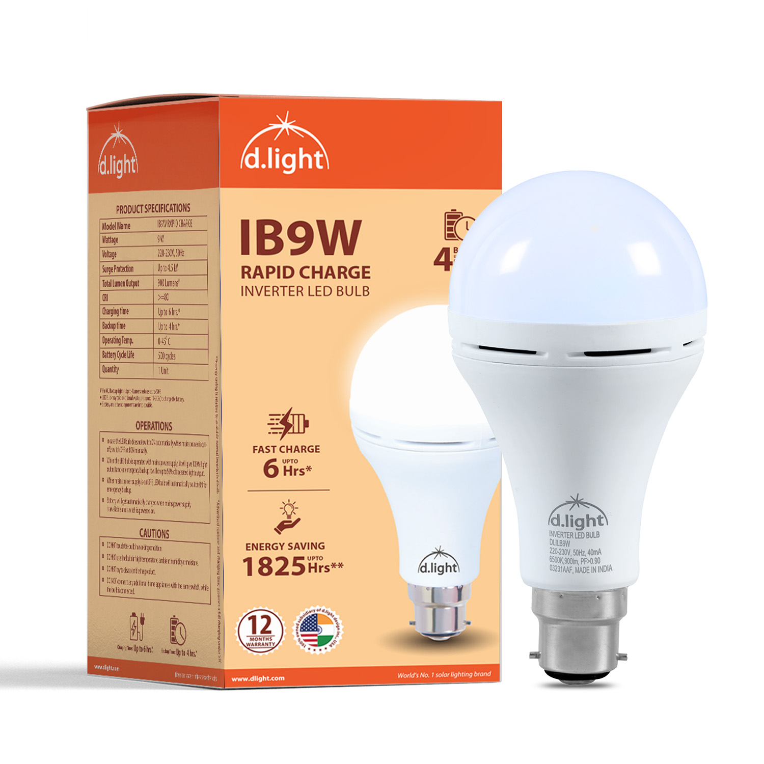 Lighthing Solution Normal LED Lamp IB9W RAPID CHARGE - Inverter LED Lamp